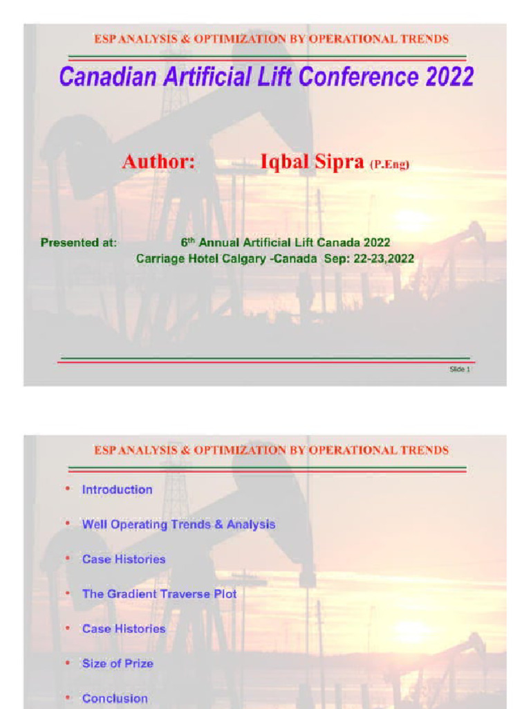 Esp Analysis and Optimization by Utilizing The Operational Trends | PDF