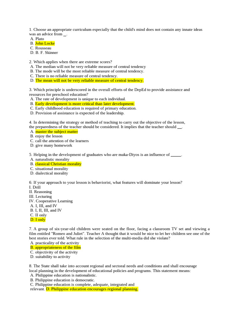 Prof Ed Reviewer | PDF | Learning | Teachers