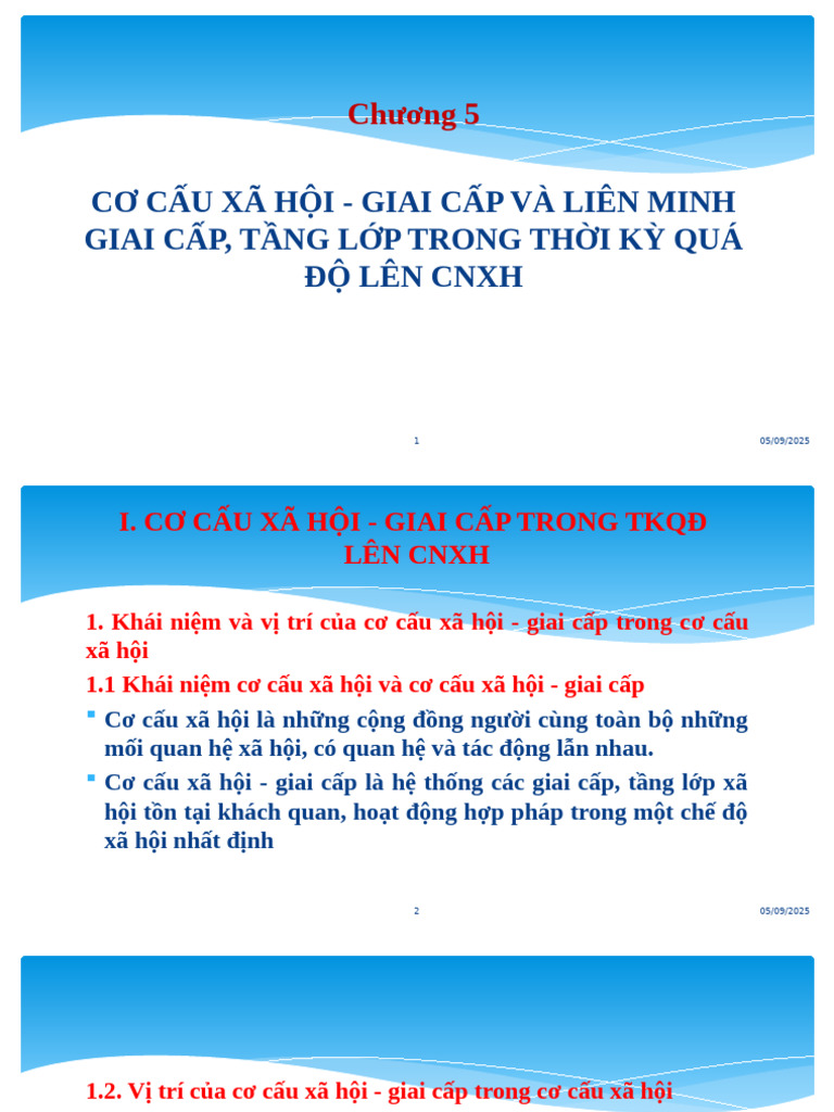 Cnxhkh-c5-Tóm Tắt Bài Giảng Cnxhkh-gửi Lớp | PDF