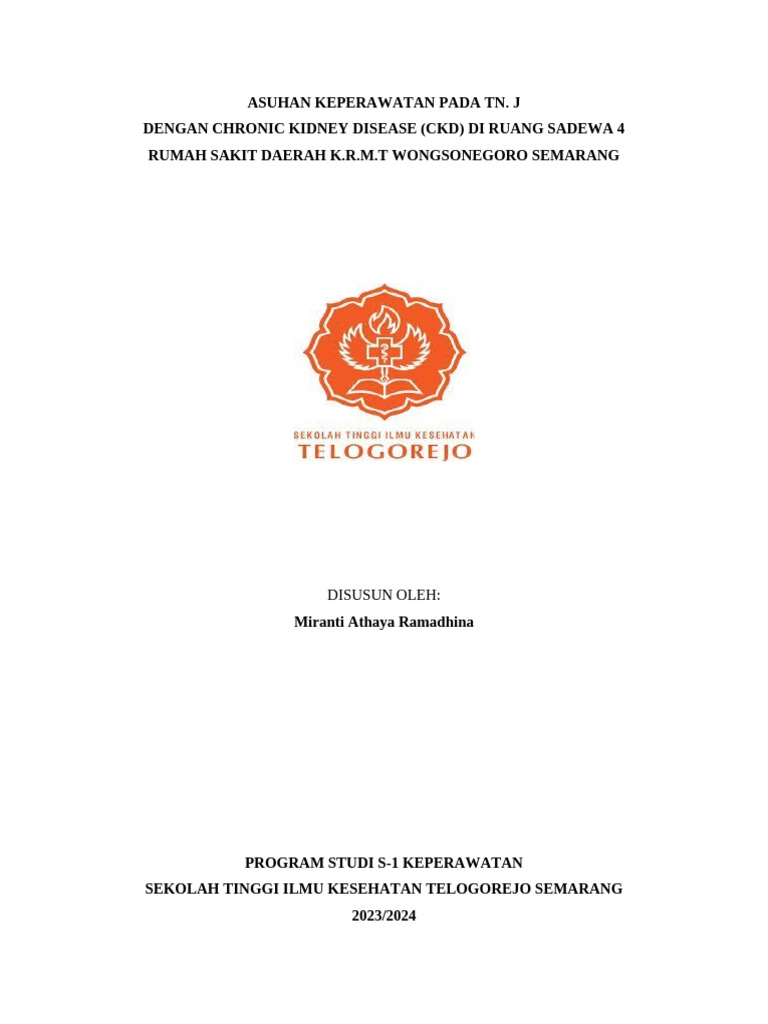 Asuhan Keperawatan CKD di RS K.R.M.T. Wongsonegoro | PDF