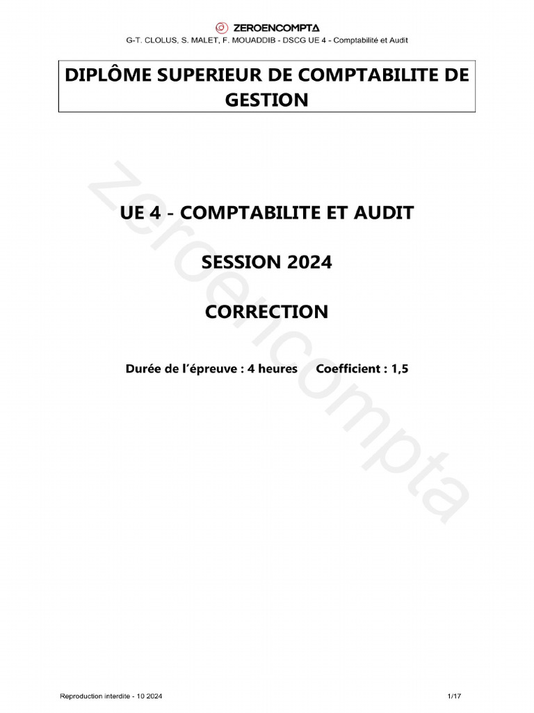 DSCG UE 4 - CORRECTION | PDF