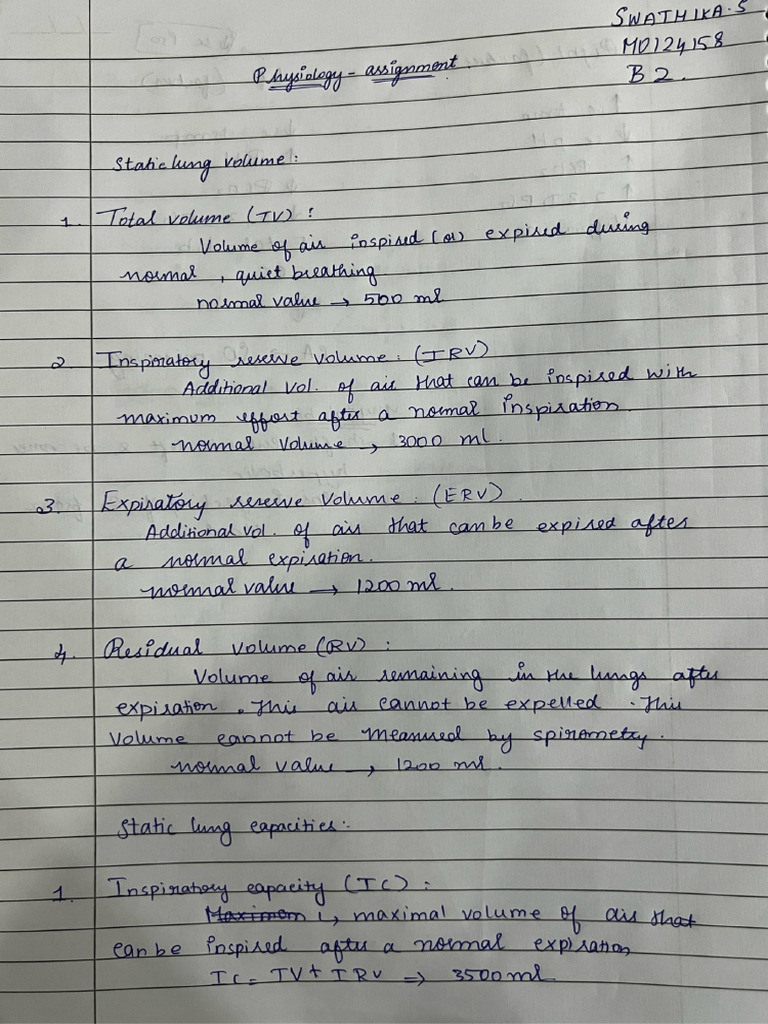Physio Spirogram Assignment | PDF