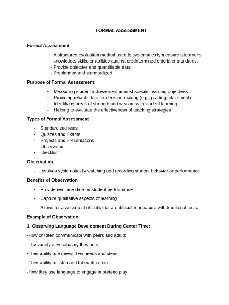 Formal Assessment Ricaforte | PDF | Educational Assessment | Learning