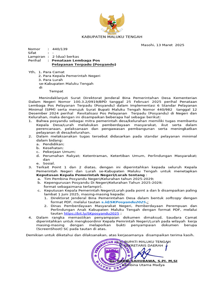 Surat SK Posyandu 2025 | PDF