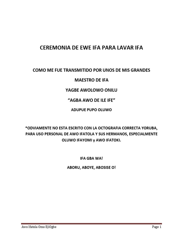 Ewe Ifa | PDF