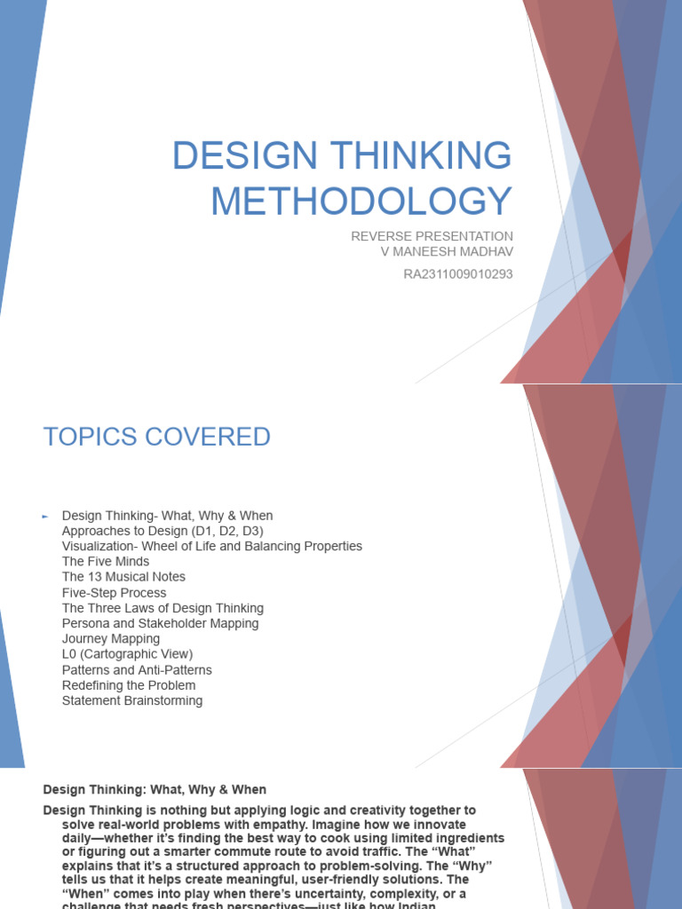 DTM Reverse Presentation | PDF | Design Thinking | Thought