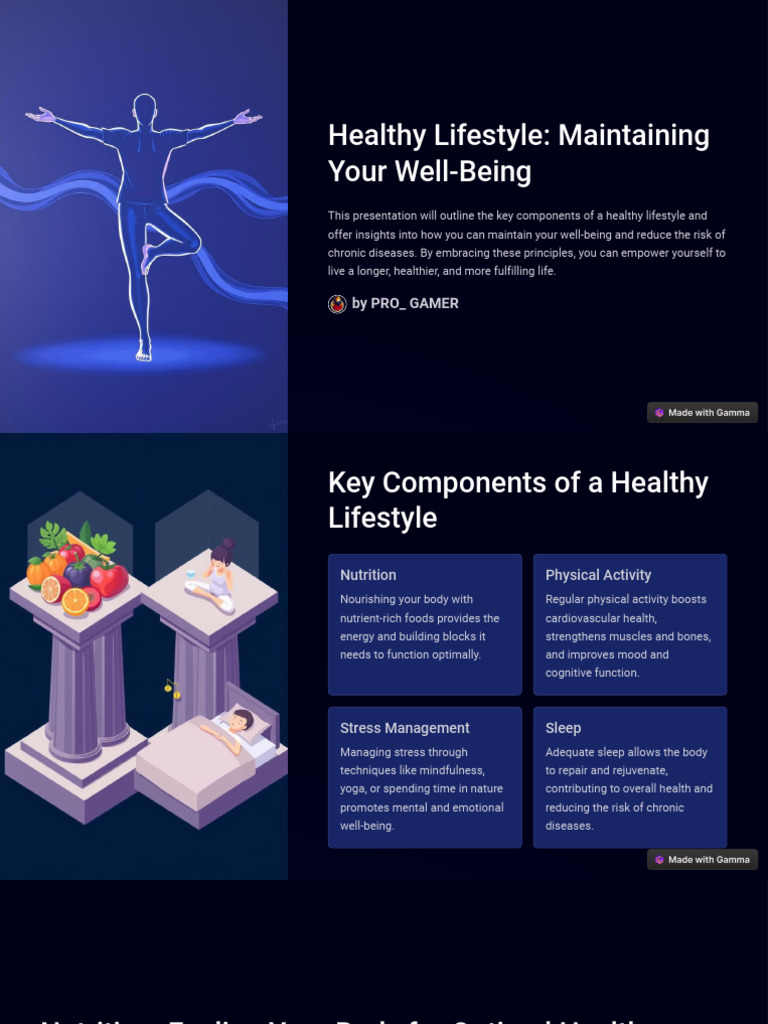 Healthy Lifestyle Maintaining Your Well Being | PDF | Determinants Of ...