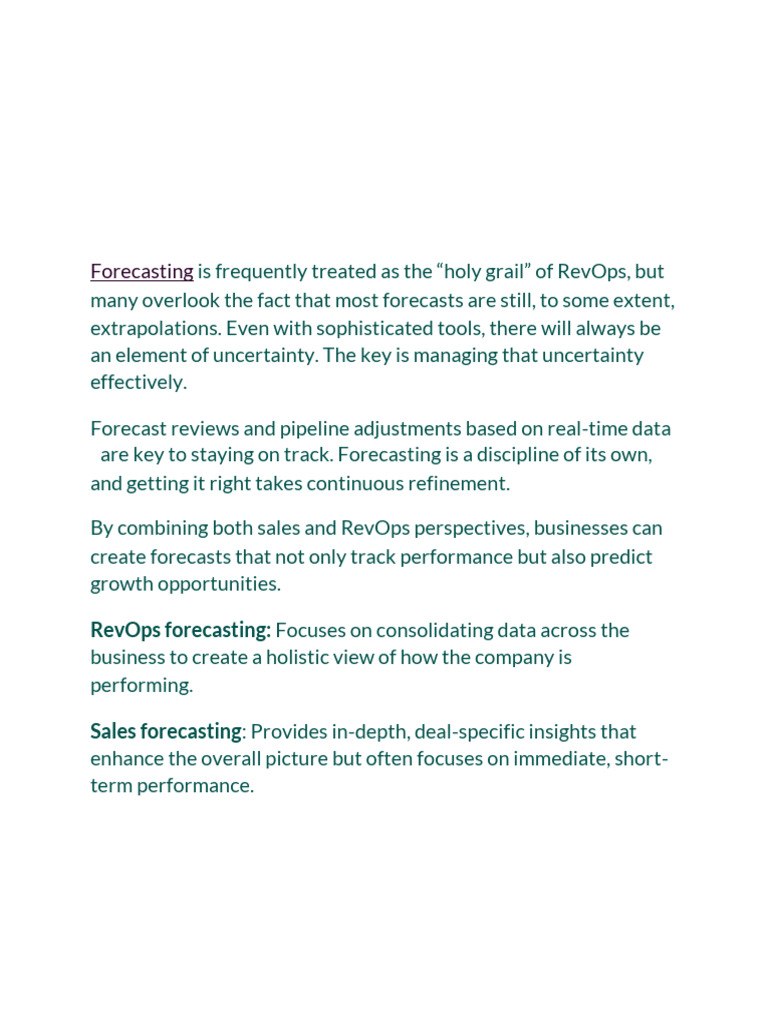 Part 2 - How To Build A Strong Forecast Foundation | PDF | Forecasting ...