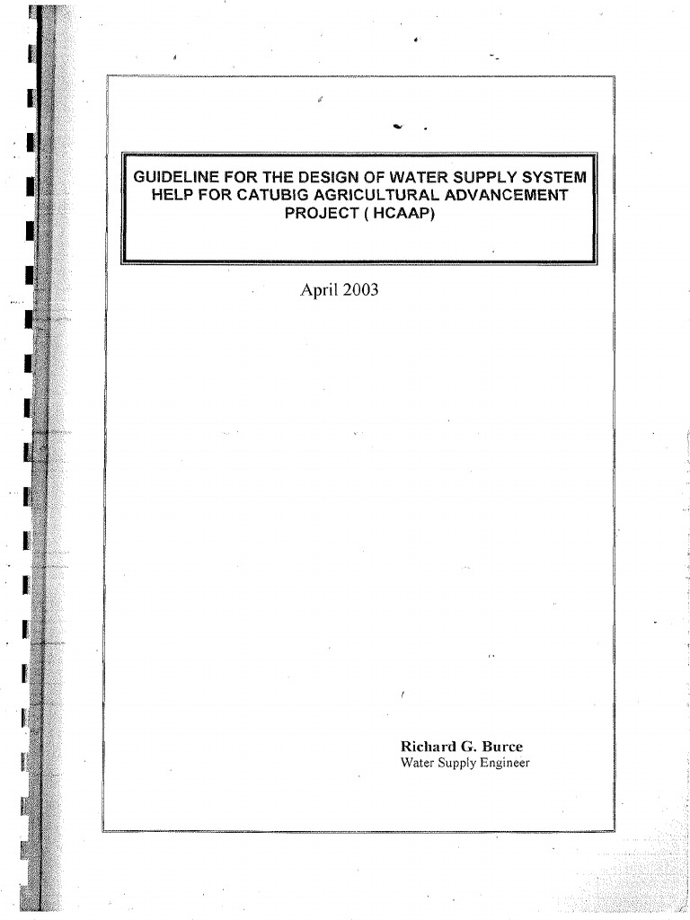 WATER SUPPLY SYSTEM DESIGN | PDF