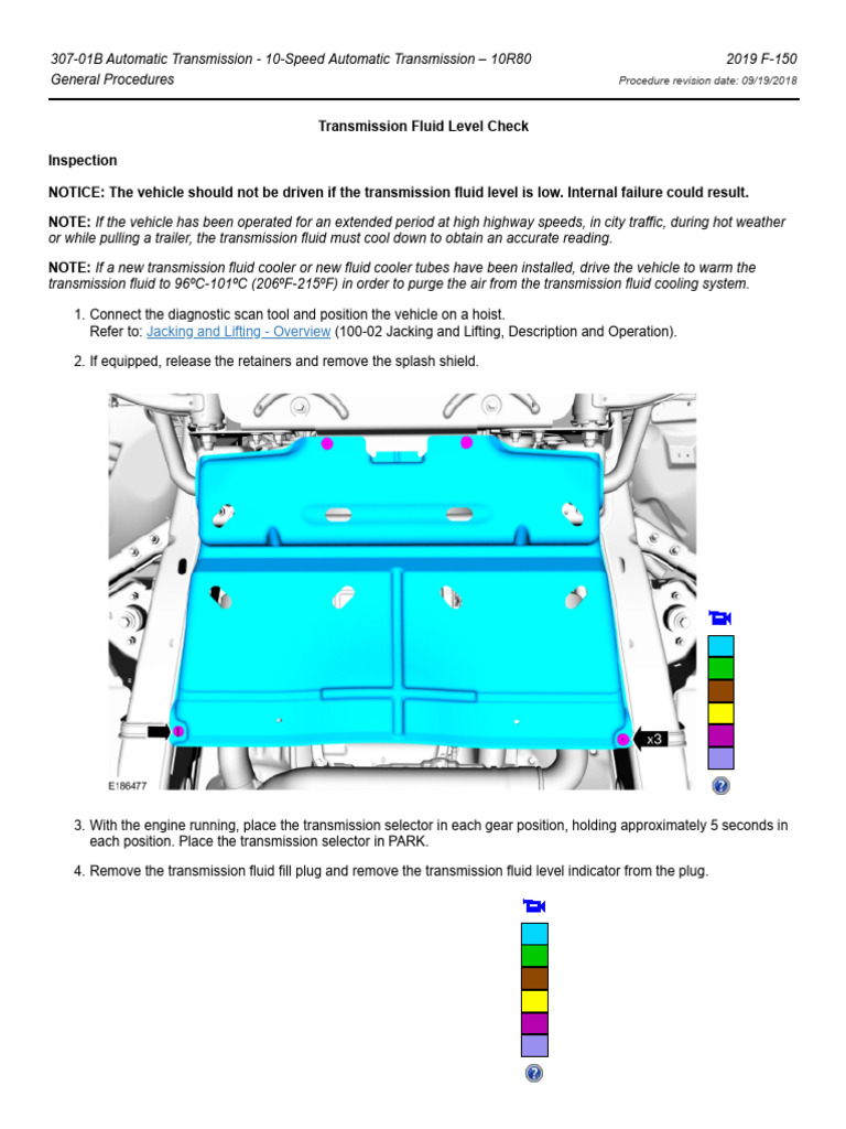 10R80 Transmission Fluid Level Check | PDF | Automatic Transmission ...