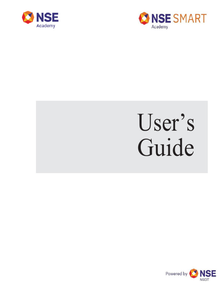 NSE SMART Web User Manual (Cash Market) | PDF | Login | Menu (Computing)