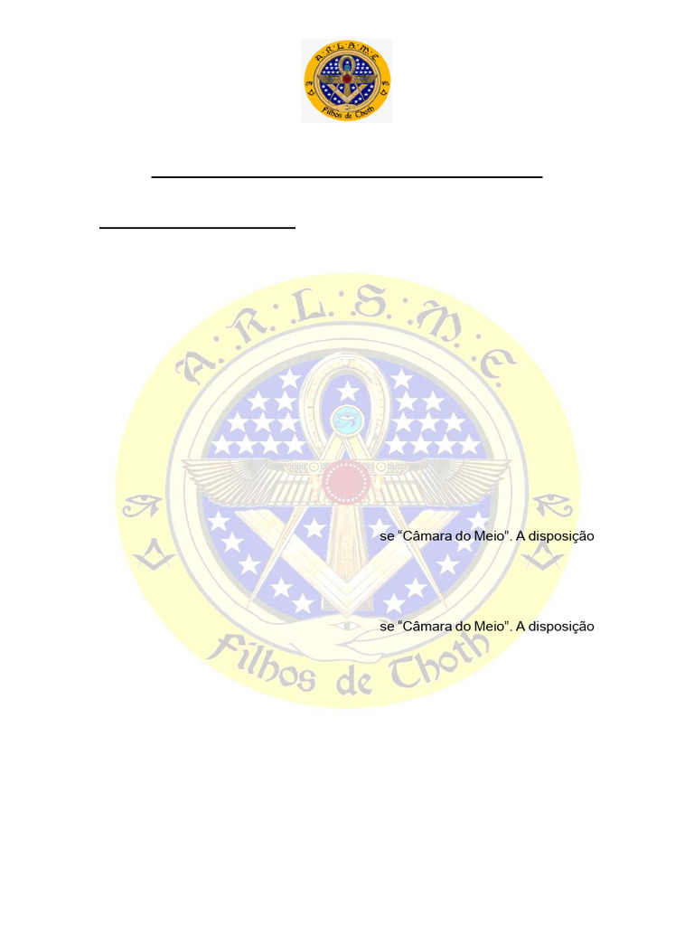 Ritual do 3º Grau de Mestre Maçom | PDF | Loja Maçônica | Maçonaria