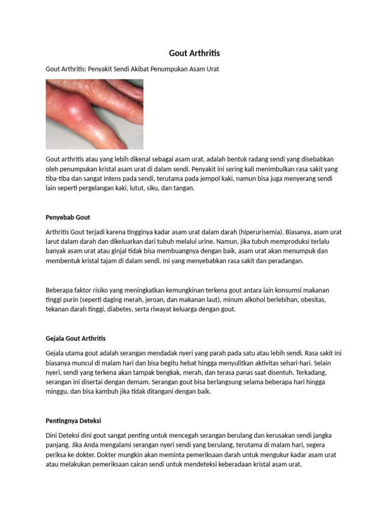 Pencegahan dan Pengobatan Gout | PDF