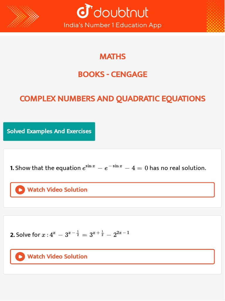 Books Doubtnut Question Bank | PDF | Equations | Elementary Mathematics