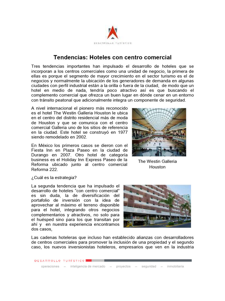 AH - Tendencias Hoteles Con Centro Comercial | PDF | Hotel | Economias