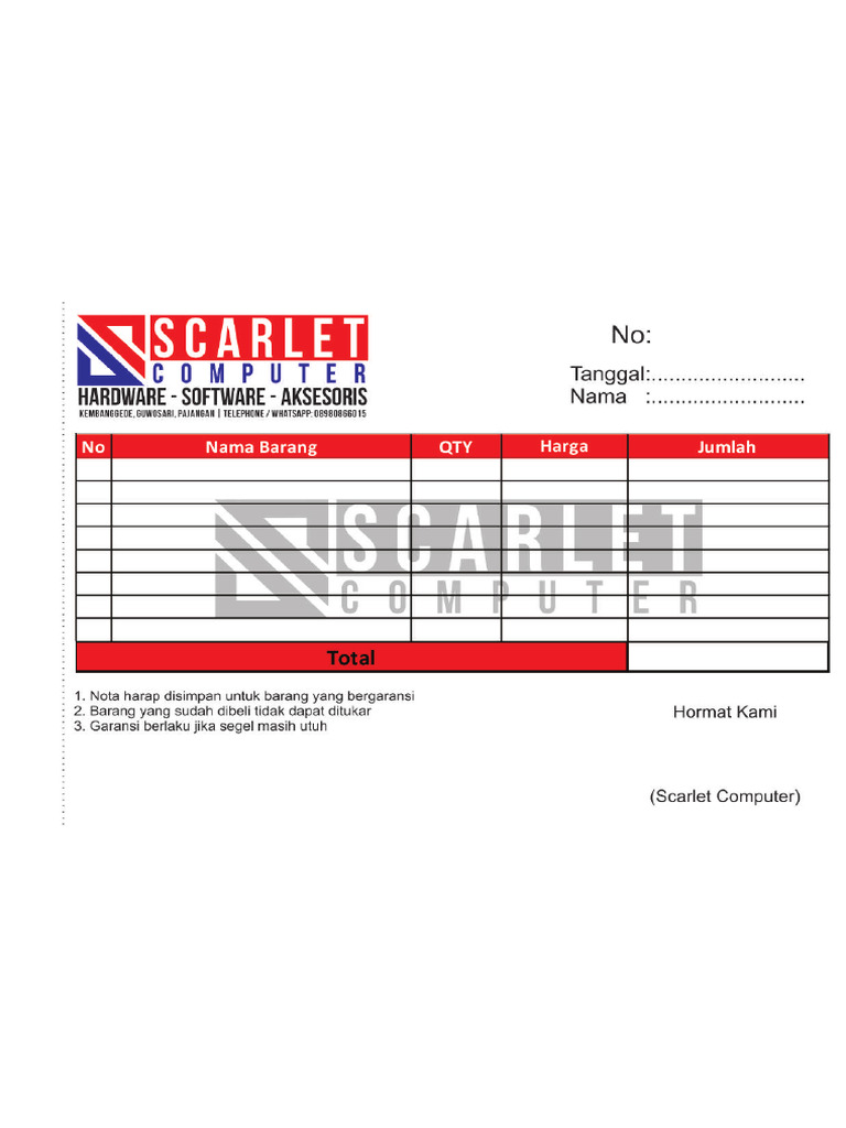 Nota Kosong Computer | PDF