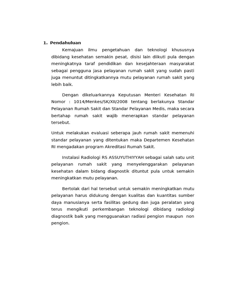 Program Kerja Radiologi 2025 | PDF