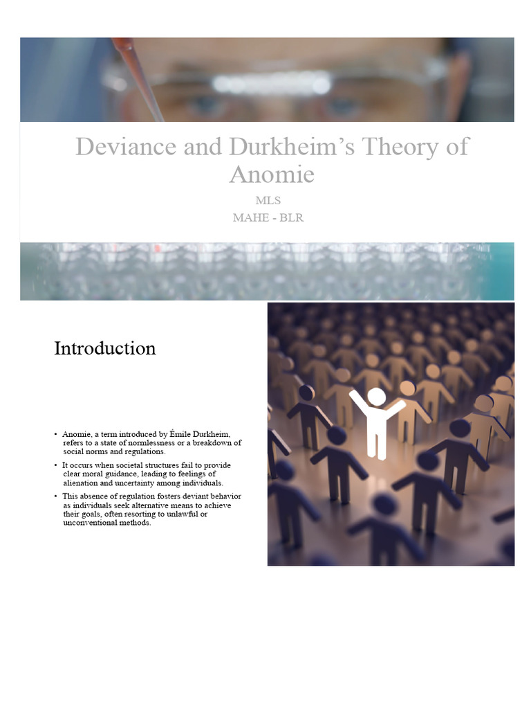 Sociology and Durkheim's Theory of Anomie | PDF | Deviance (Sociology ...