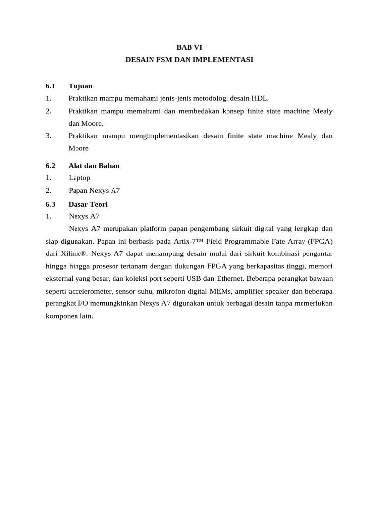 Modul 5 Desain FSM dan Implementasi | PDF