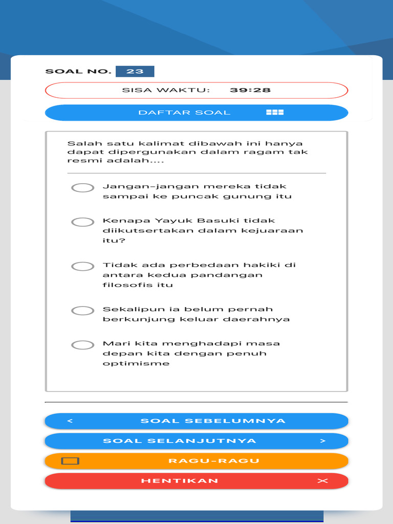 Halaman Peserta - CBT Online AILA LMS | PDF