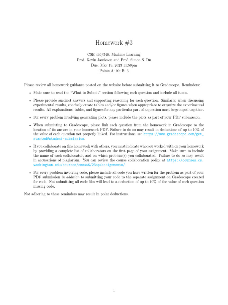 hw3 | PDF | Support Vector Machine | Deep Learning