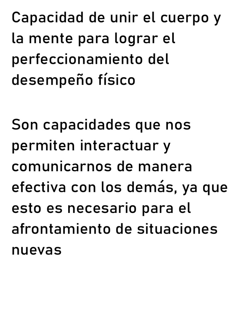 Capacidad de Unir El Cuerpo y La Mente para Lograr El Perfeccionamiento Del Desempeño Físico | PDF