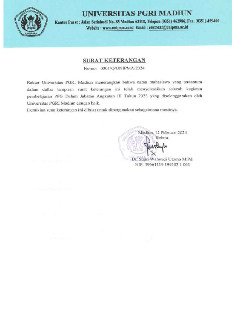 2023 Daljab A3 - Suket Selesai Pembelajaran PPG (Kirim) | PDF