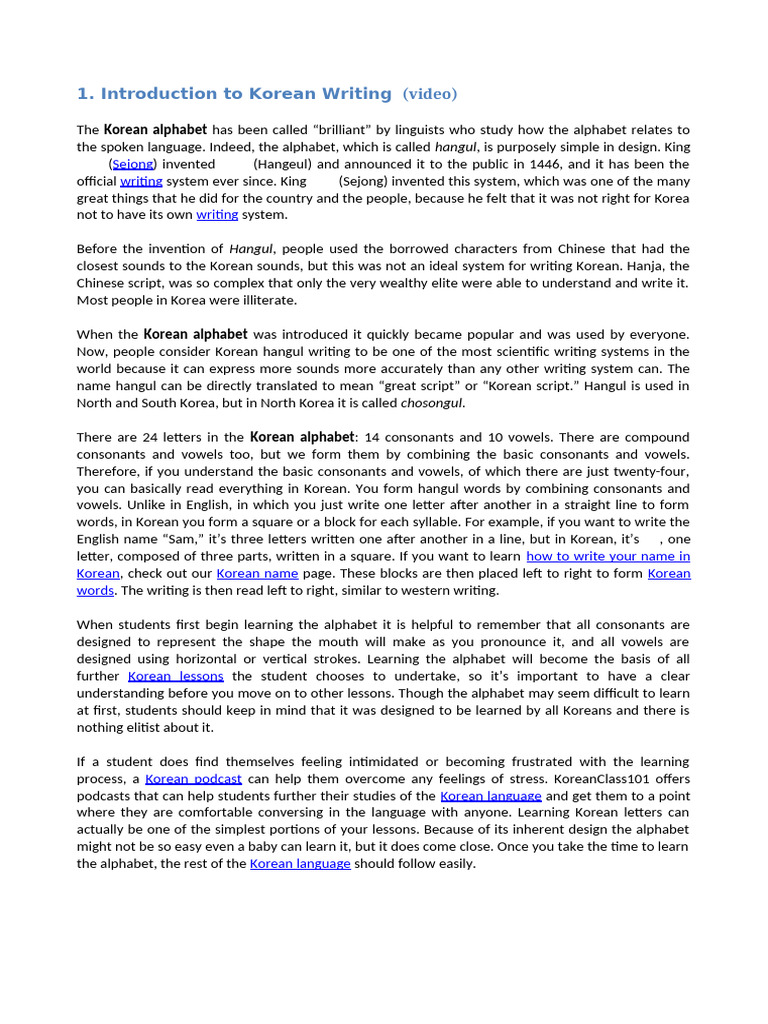 Learn The Korean Alphabet | PDF | Collation | Orthography