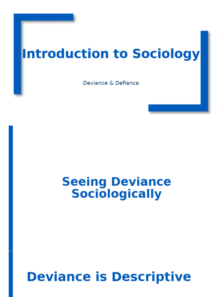 5 Deviance&Defiance (Pre) | PDF | Deviance (Sociology) | Social Psychology