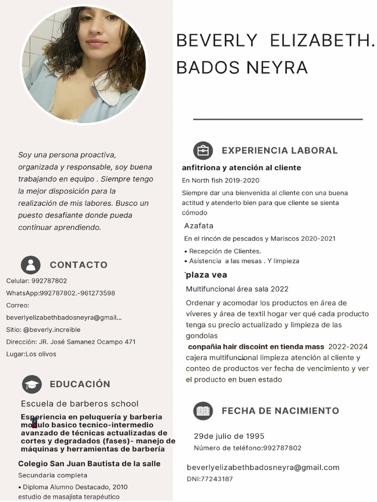 CV Beverly Bad Osney Ra | PDF