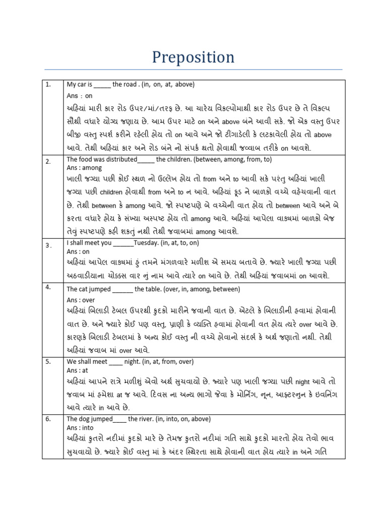 1. Preposition | PDF