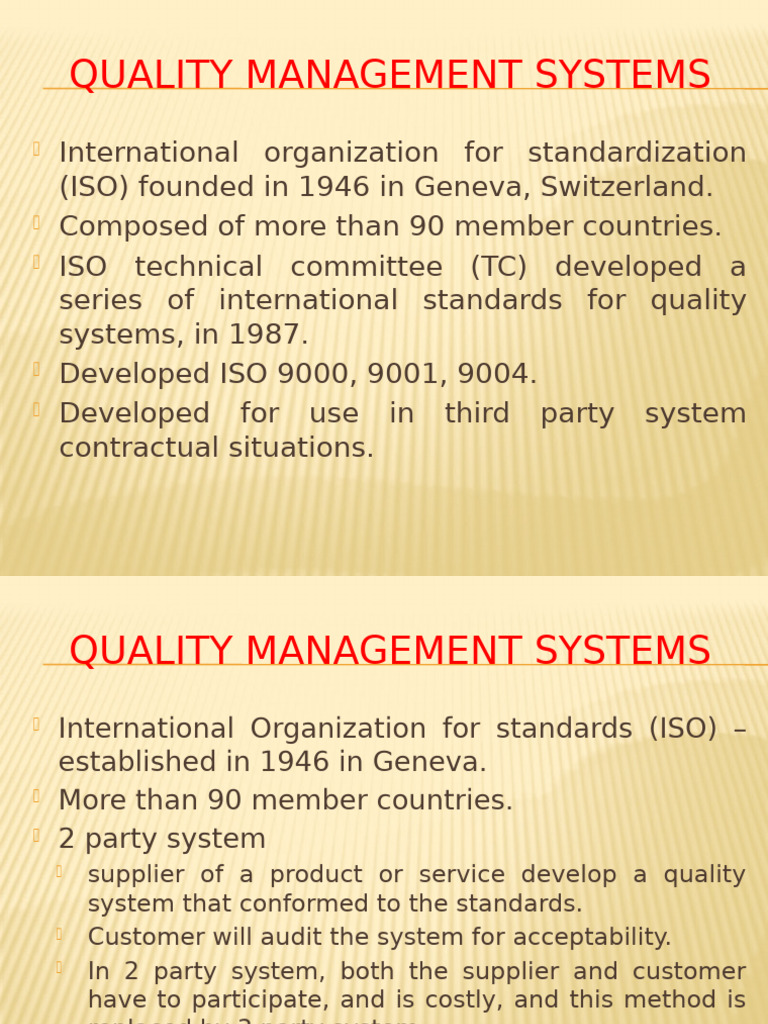ISO Quality Management Systems Overview | PDF | Audit | Quality ...