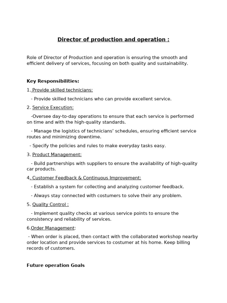 Operations and Development Director | PDF | Project Management | Budget