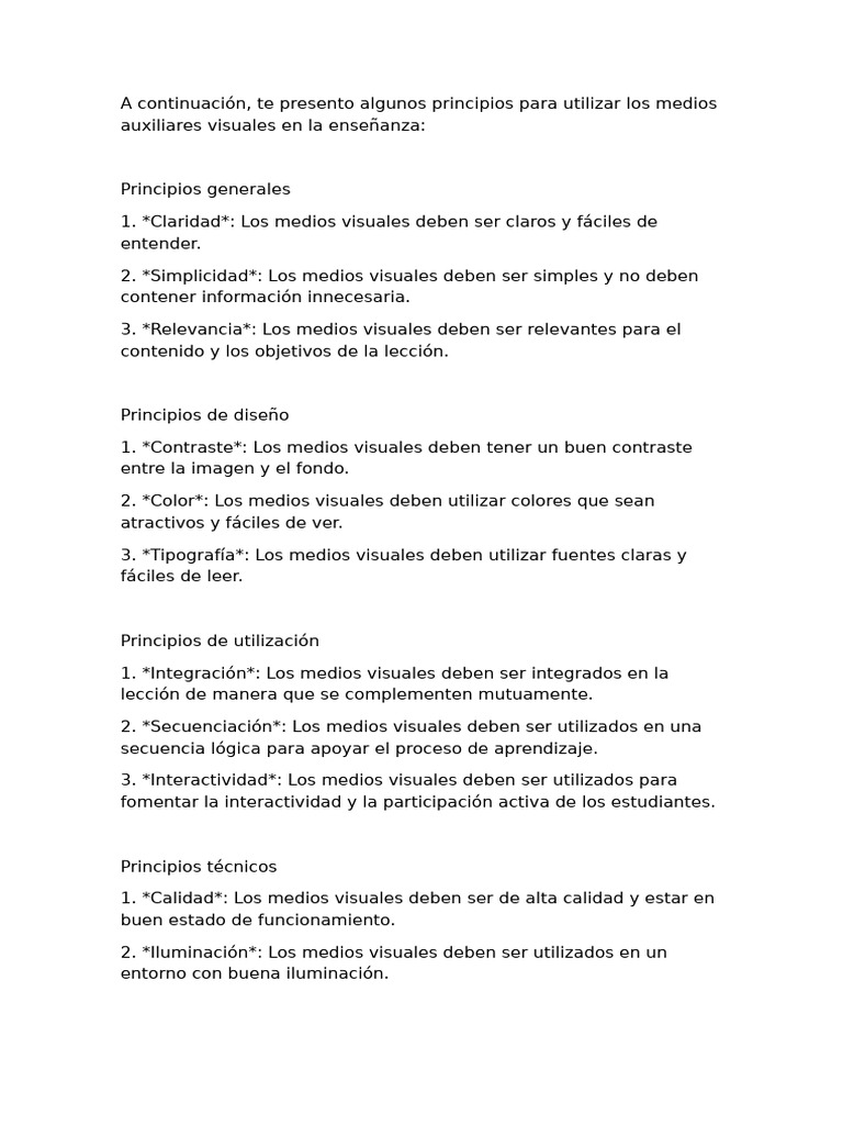 Principios de Ayudas Visuales | PDF