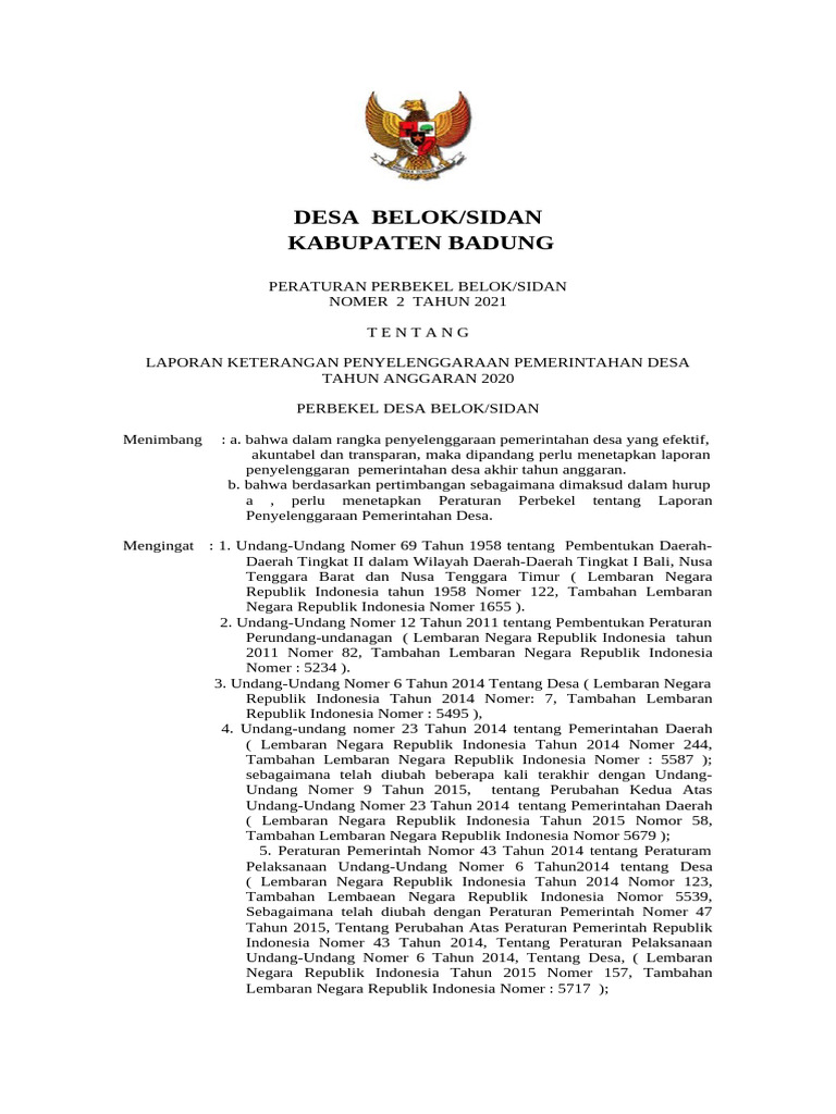 Laporan Ket 2020 | PDF