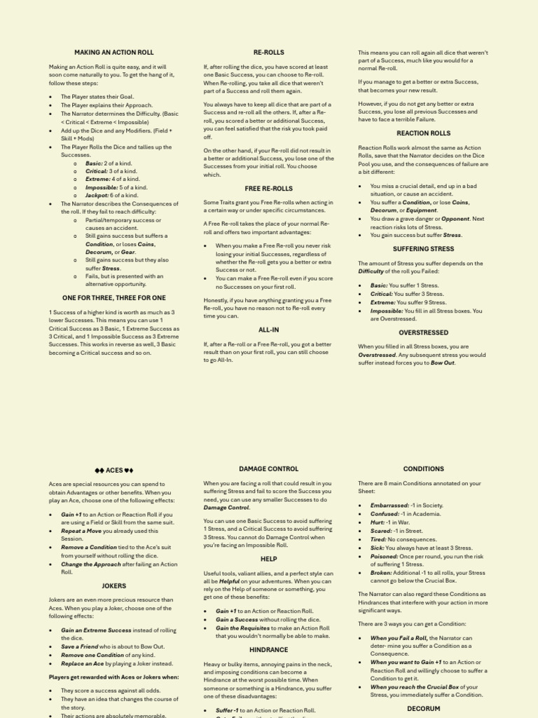 Household - Rules Reference 2 | PDF | Gaming | Tabletop Games