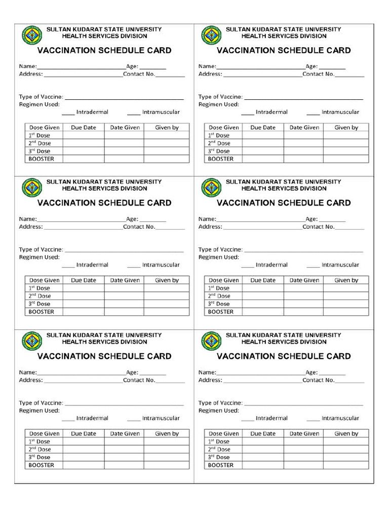 Vaccination Card | PDF