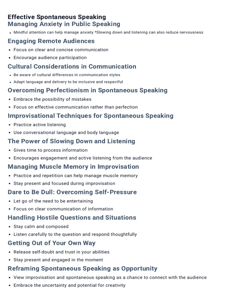 Effective Spontaneous Communication | PDF