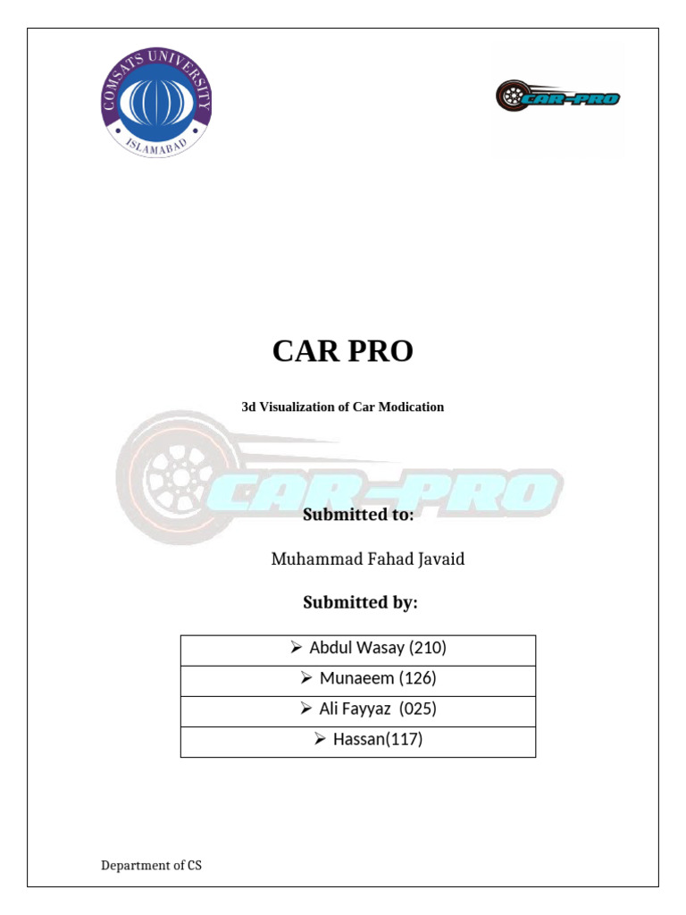 car pro final document | PDF | Brand | Car