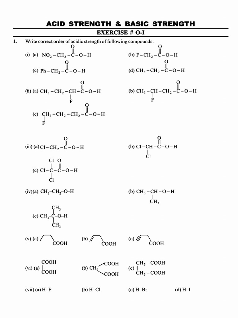 (GOC) - Acidic and Basic Strength MR 1 GOC 4 | PDF | Amine | Chemical Compounds