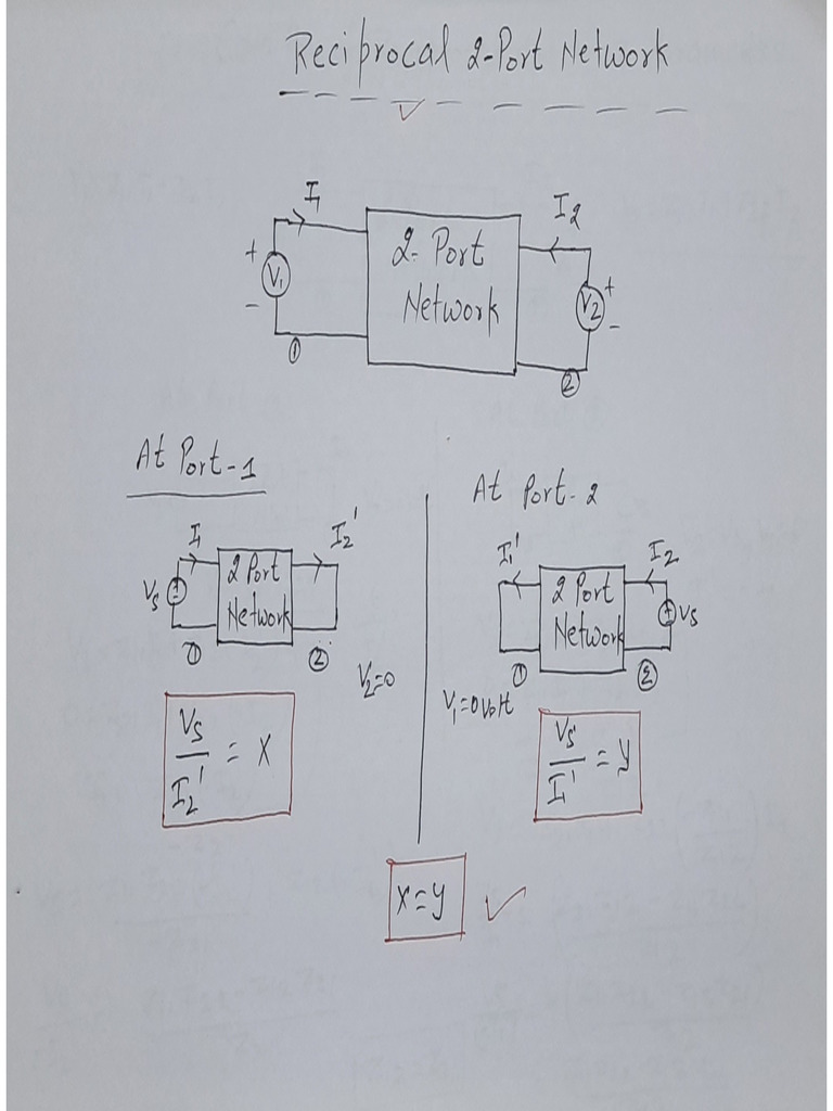 Lec 73 To 77 Concept of Reciprocal Network and Conditions NAS | PDF