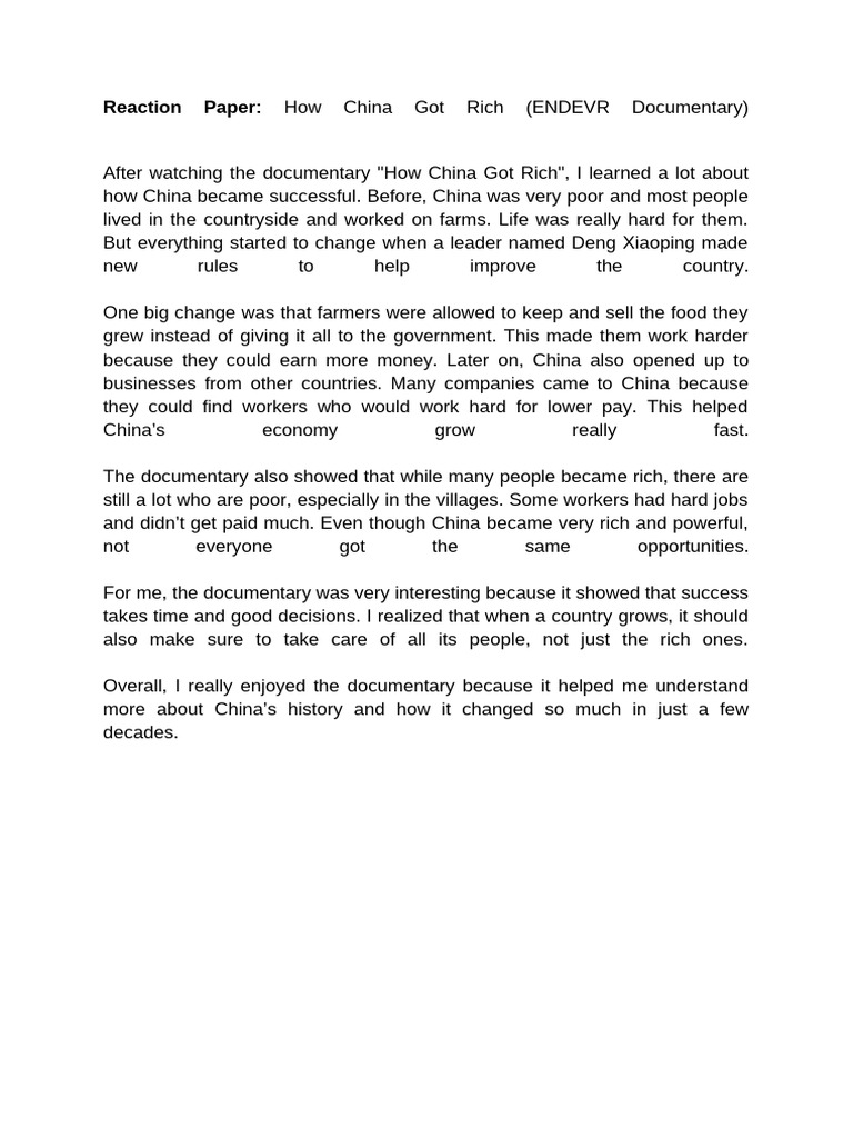 Reaction Paper | PDF