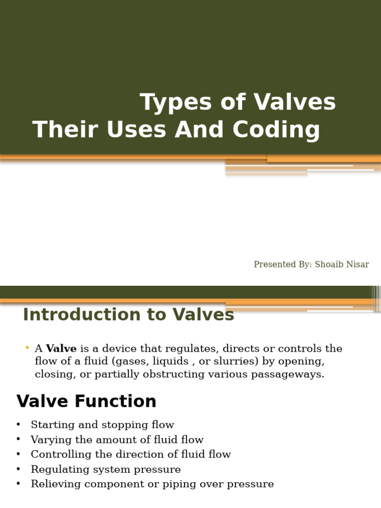 Valves , Types of Valves | PDF | Valve | Gas Technologies