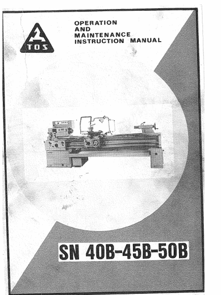 TOS SN 40B 45B 50B Manual | PDF