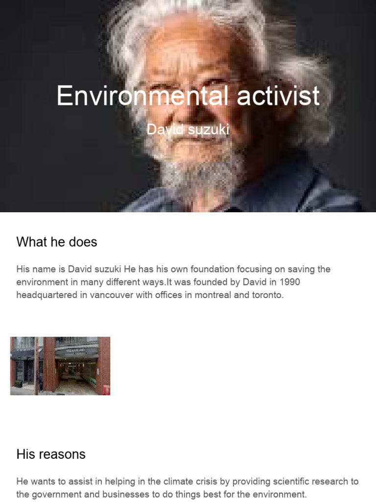 David Suzuki: Environmental Activism Overview | PDF