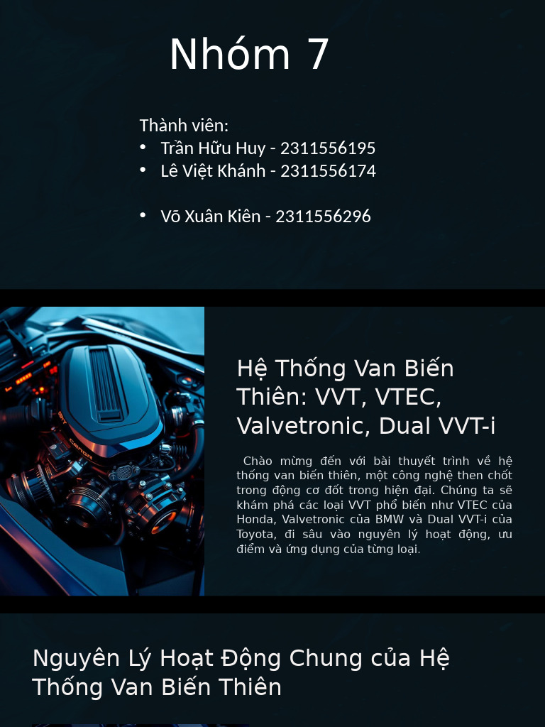 He Thong Van Bien Thien VVT VTEC Valvetronic Dual VVT I | PDF