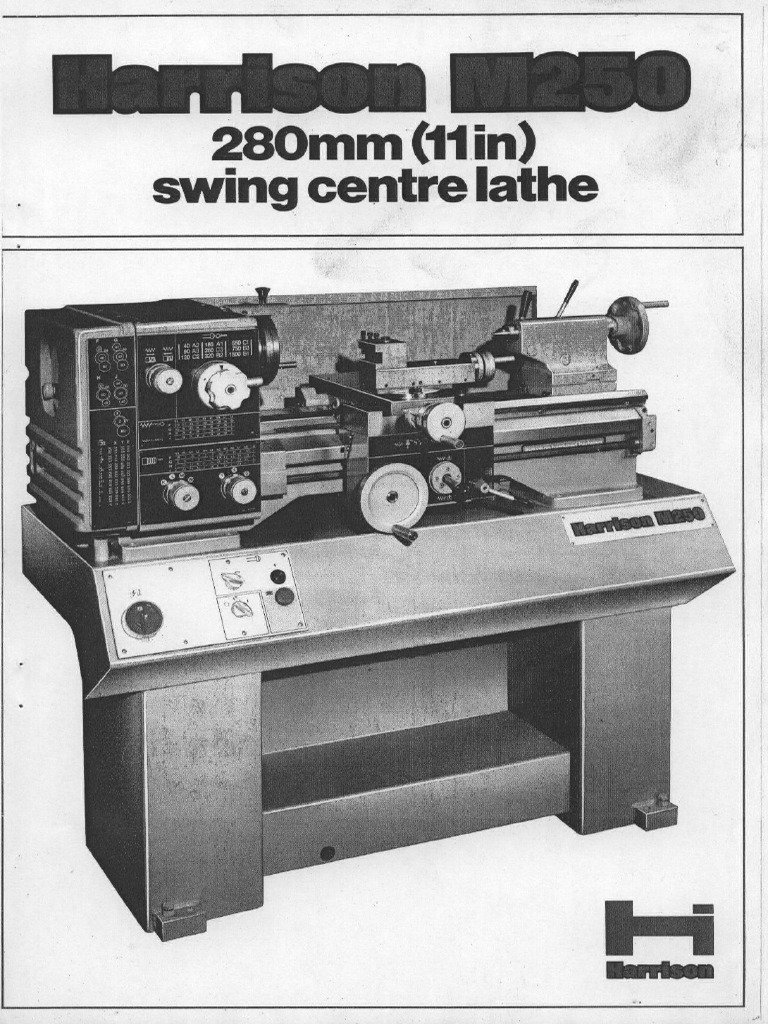 Harrison M250 Machine Manual | PDF