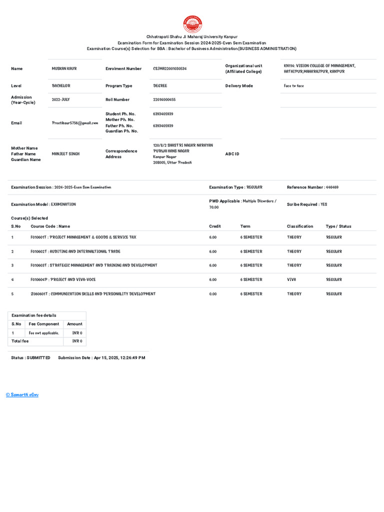 Muskan Kaur | PDF | Business