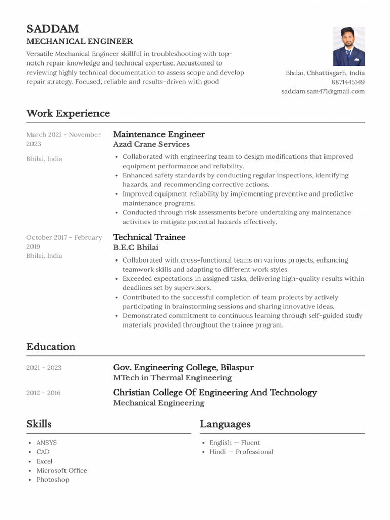 Saddam Resume | PDF
