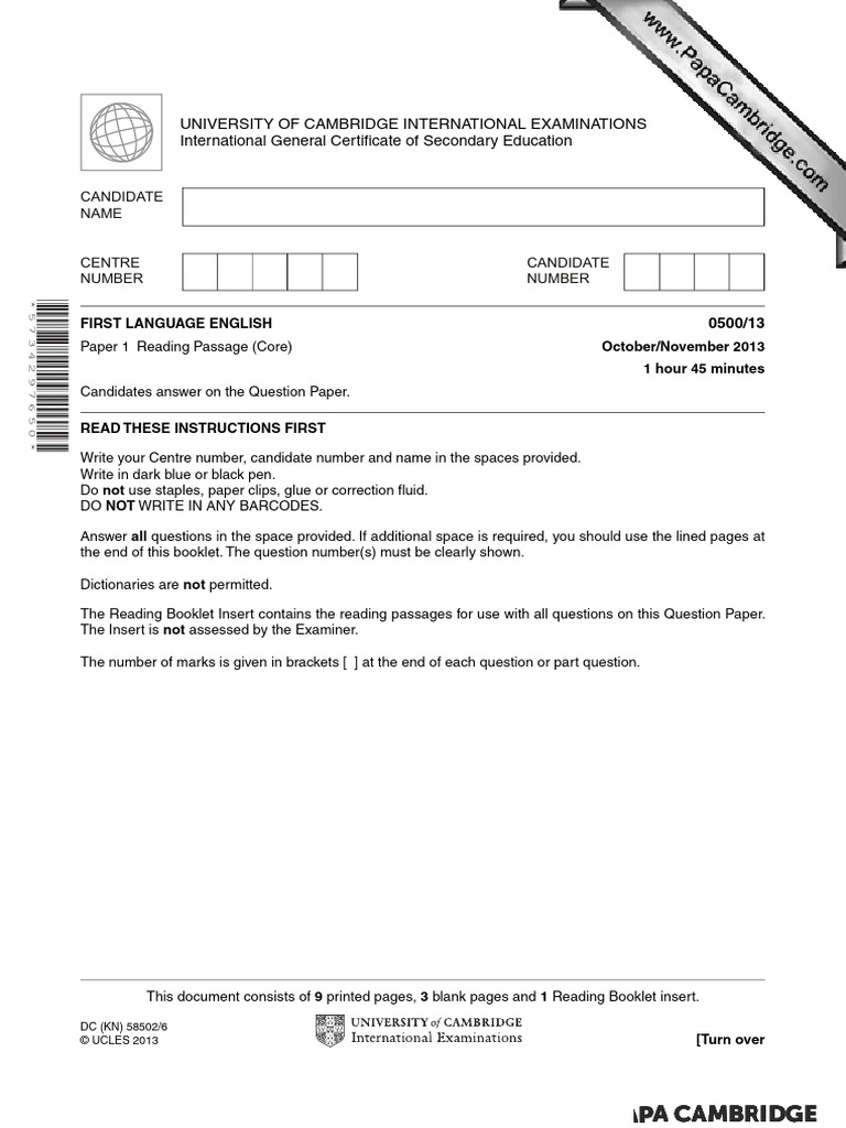 University of Cambridge International Examinations International ...